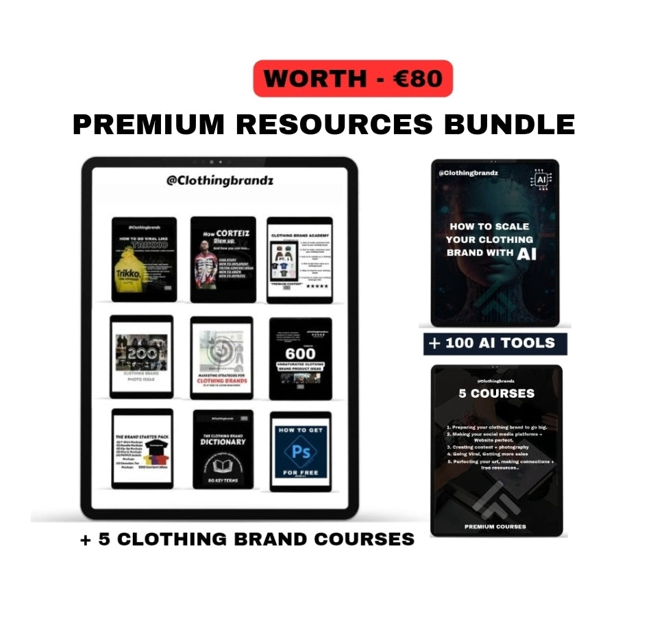 PREMIUM RESOURCES BUNDLE (WORTH €80) – ClothingBrandz