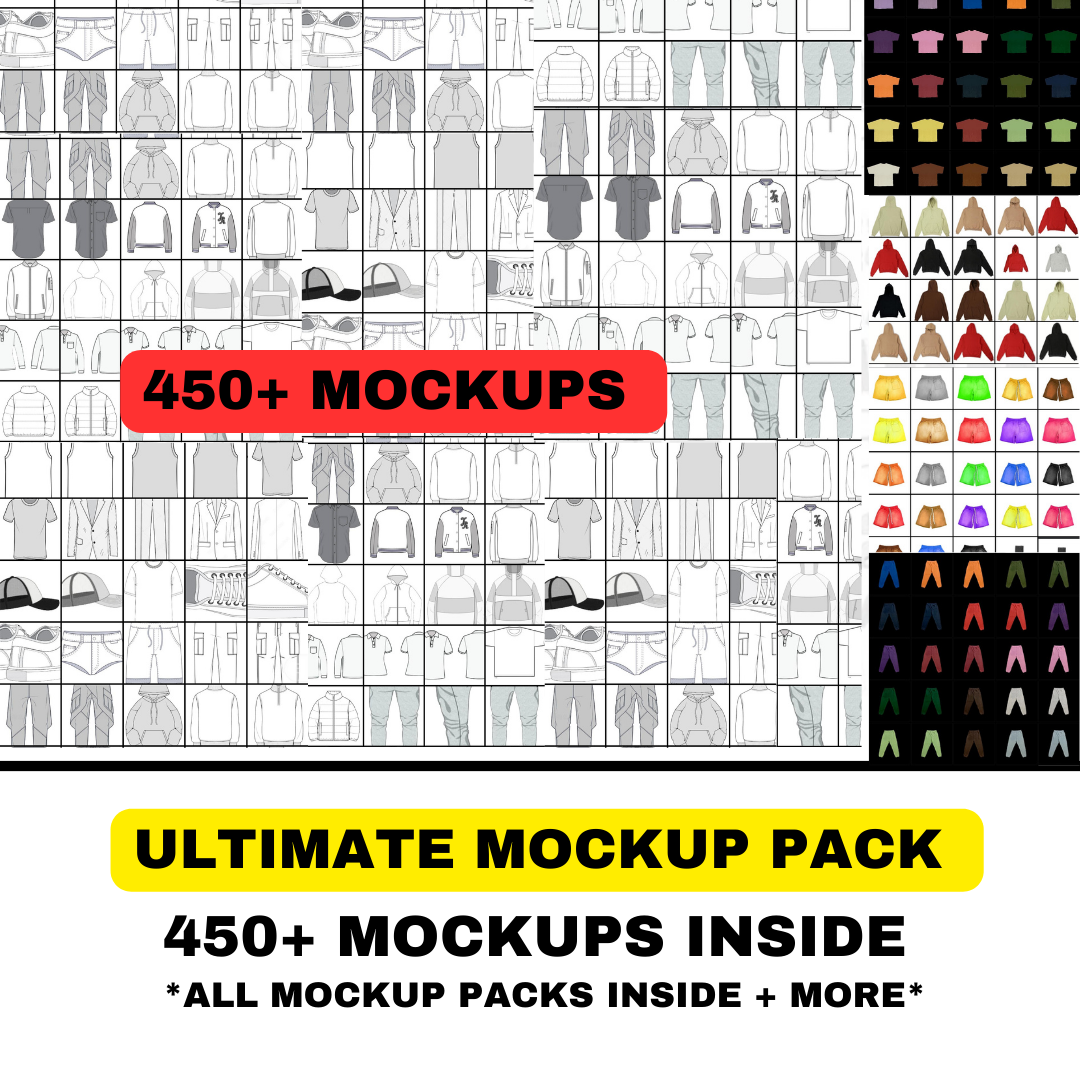 ULTIMATE MOCKUP PACK (450+ MOCKUPS) – ClothingBrandz